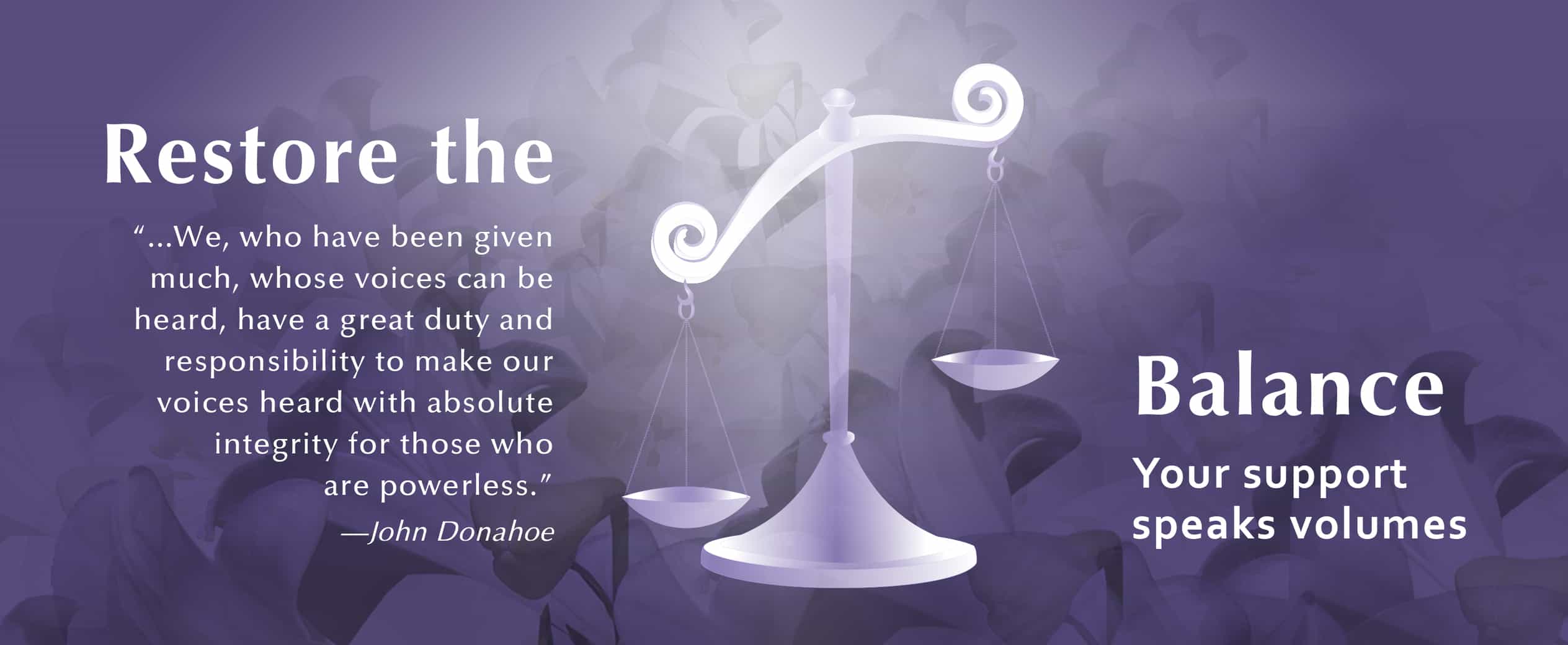 Restore the Balance | Catholic Charities Washtenaw County